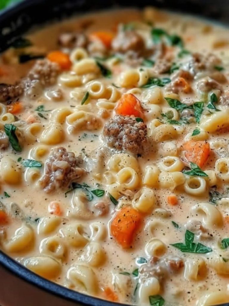 Creamy Parmesan Italian Sausage Ditalini Soup – Yum REcipes